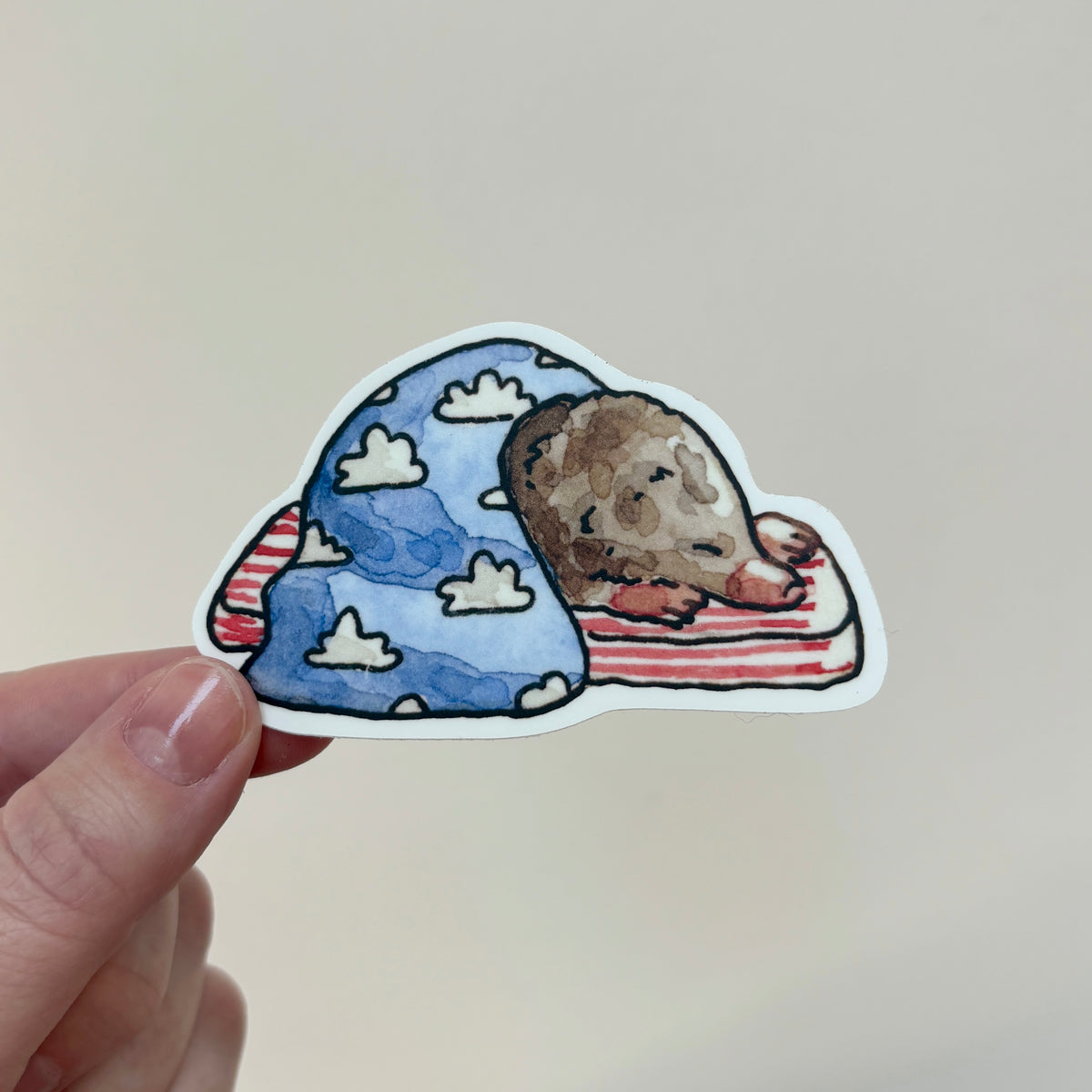 Sleepy Mole Sticker – The Critter Co