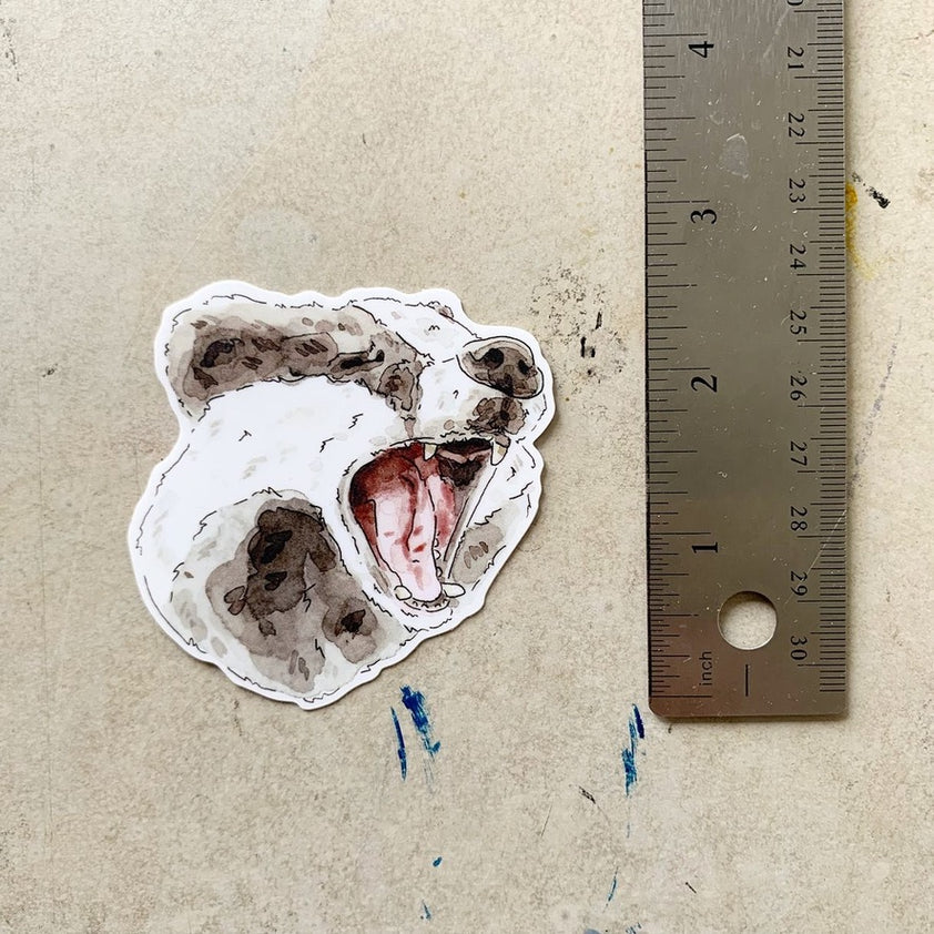 Screaming Badger Sticker – The Critter Co